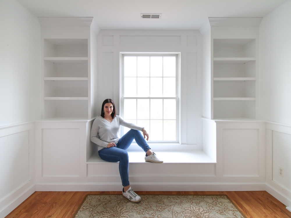 Builtin Window Bench and Bookcases - Stefana Silber