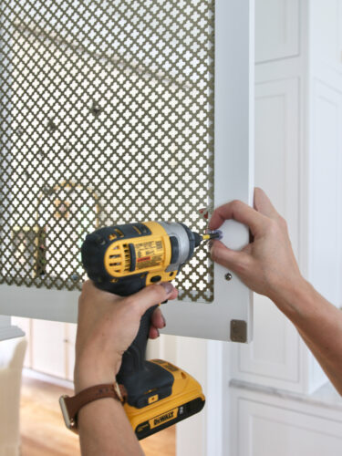 How to Add Metal Cabinet Door Inserts