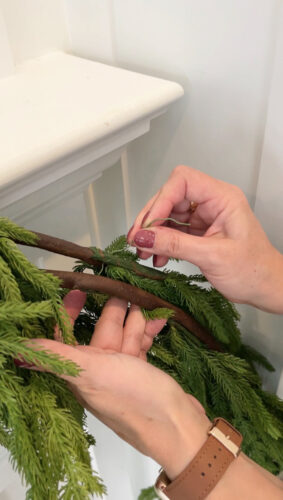 How to Hang Garland on the Mantel - Stefana Silber