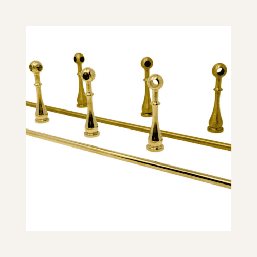Easy DIY Brass Gallery Rail and Floating Shelf - Stefana Silber