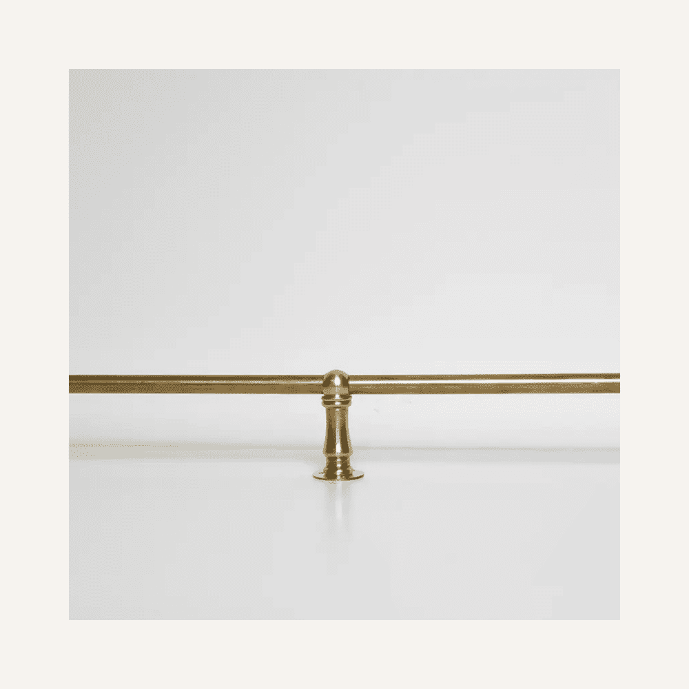 Easy DIY Brass Gallery Rail and Floating Shelf - Stefana Silber