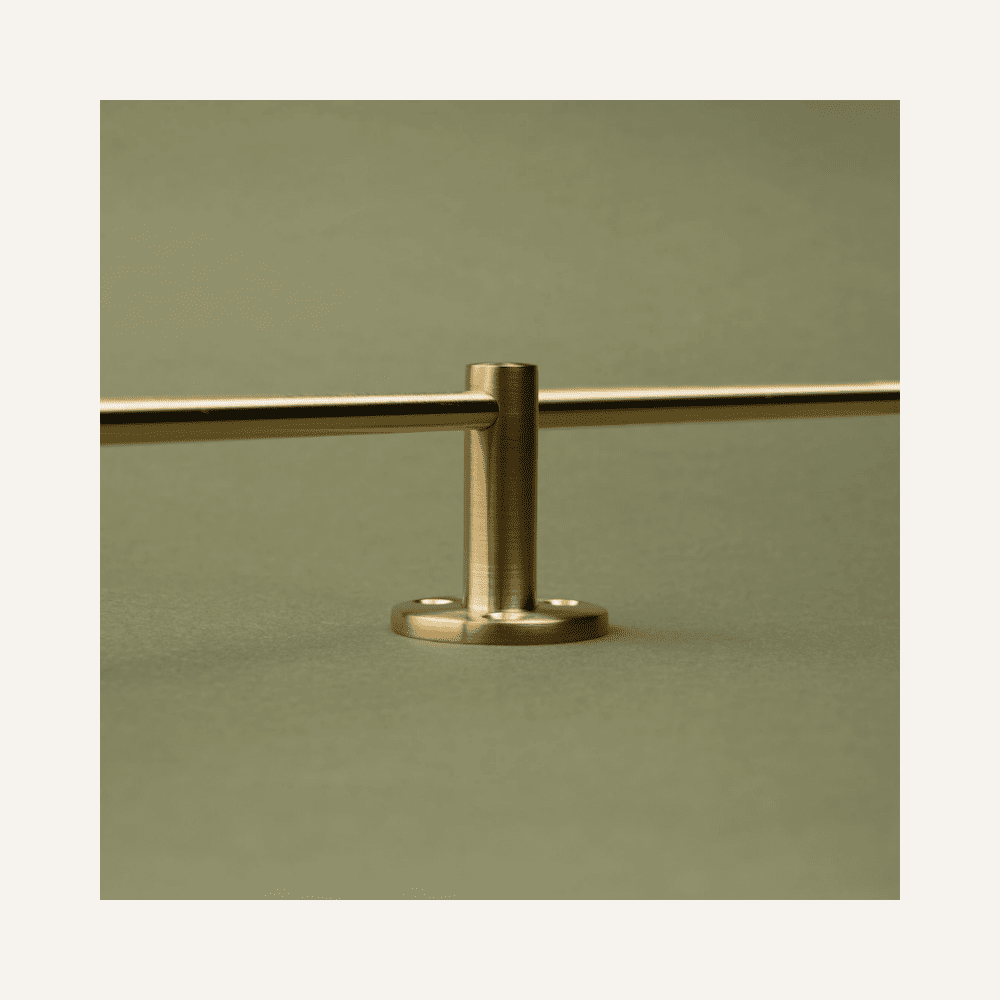 Easy DIY Brass Gallery Rail and Floating Shelf - Stefana Silber