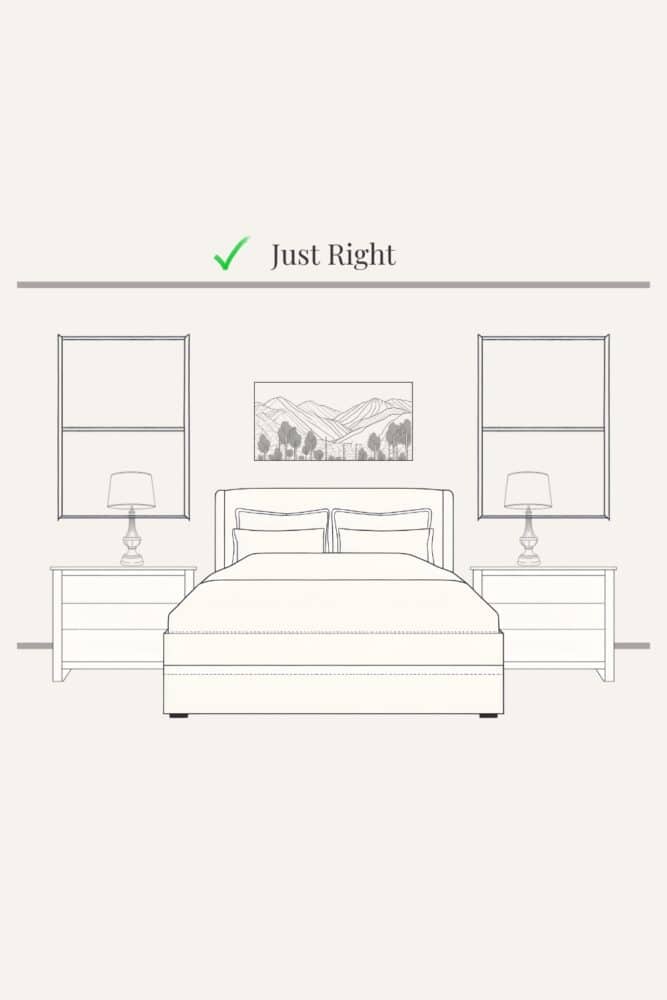 How to Hang Art Above a Bed with Style - Stefana Silber